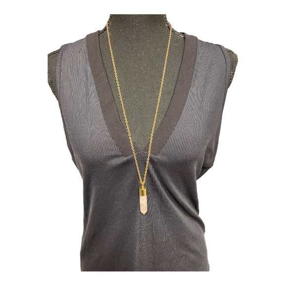 Talbots | Jewelry | Talbots Rose Quartz Point Necklace | Poshmark